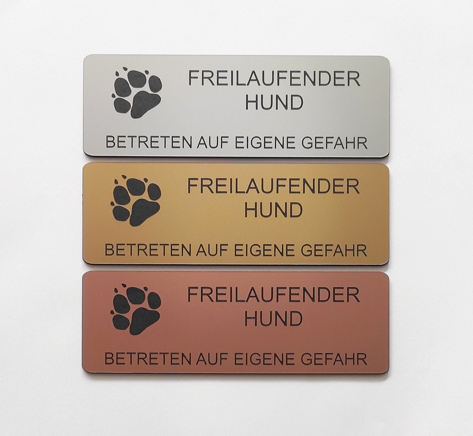 Dog Sign Warning Sign Free-roaming Dog Enter Danger 12 X 4 Cm - Etsy UK