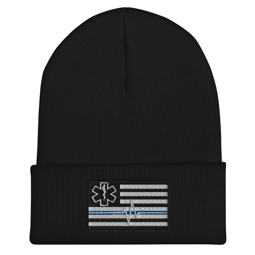 EMS Beanie, EMT Hat, Thin White Line - Etsy
