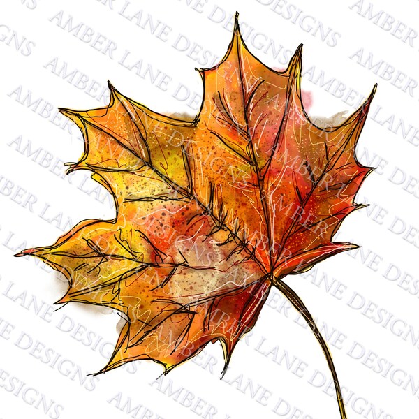 Maple Leaf Print - Etsy