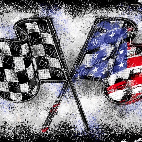 Racing Flags and USA Flag Background PNG File - Etsy