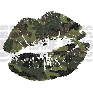 Camoflauge Lips PNG Camo Png | Distressed Grunge Lipstick Kiss ...
