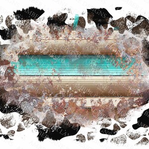 Serape Rust and Cow Print Splat Frame Png File Tumbler Wrap - Etsy