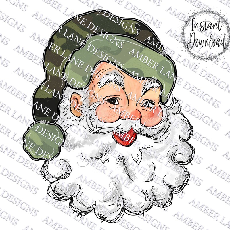 Santa Face Camo Png - Etsy
