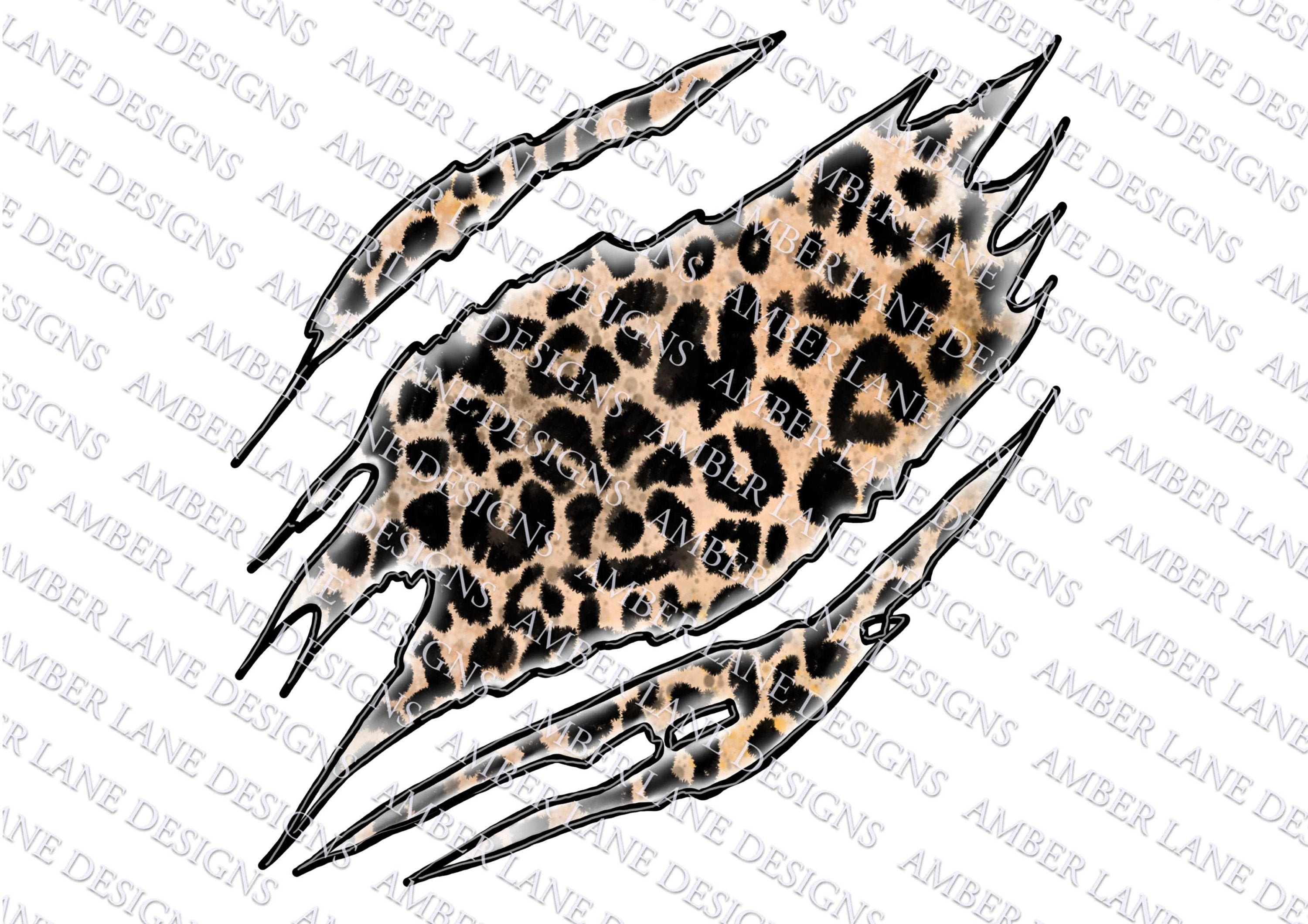 Ripped Scratch Mark Animal Scratches Leopard Print Png File - Etsy UK