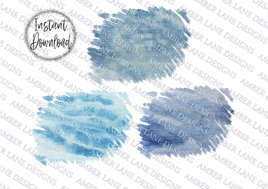 Distressed Denim Texture Bundle, Splash Frame, Png File , Digital Denim ...