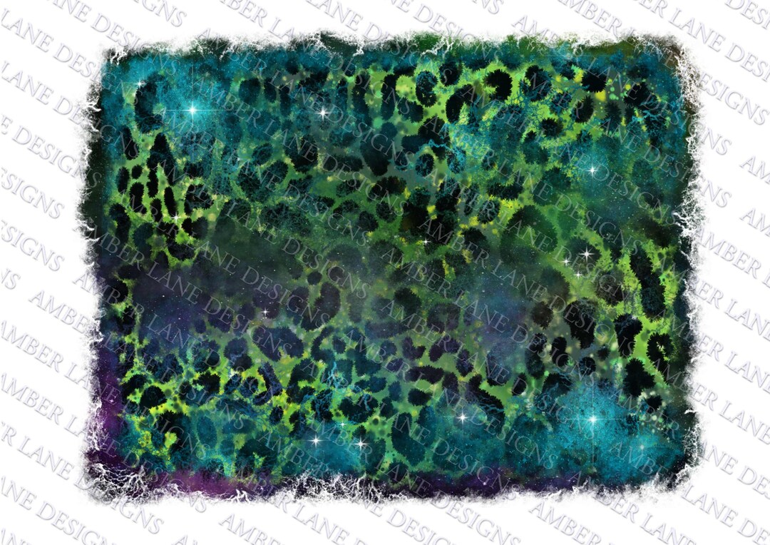 Galaxy and Leopard Splash Frame, Background, PNG File, - Etsy