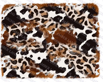 Cowhide Leopard Turquoise Background PNG Western Distressed - Etsy