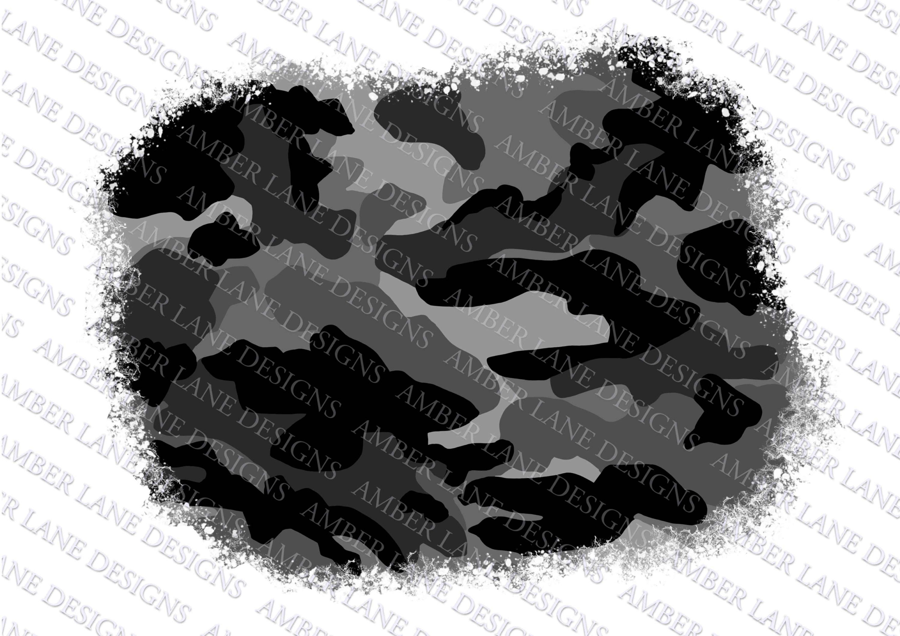 Black Camo Camouflage Frame Png Distressed Grunge Splash - Etsy