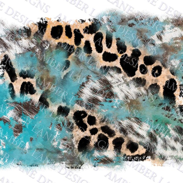 Cowhide and Turquoise Png - Etsy