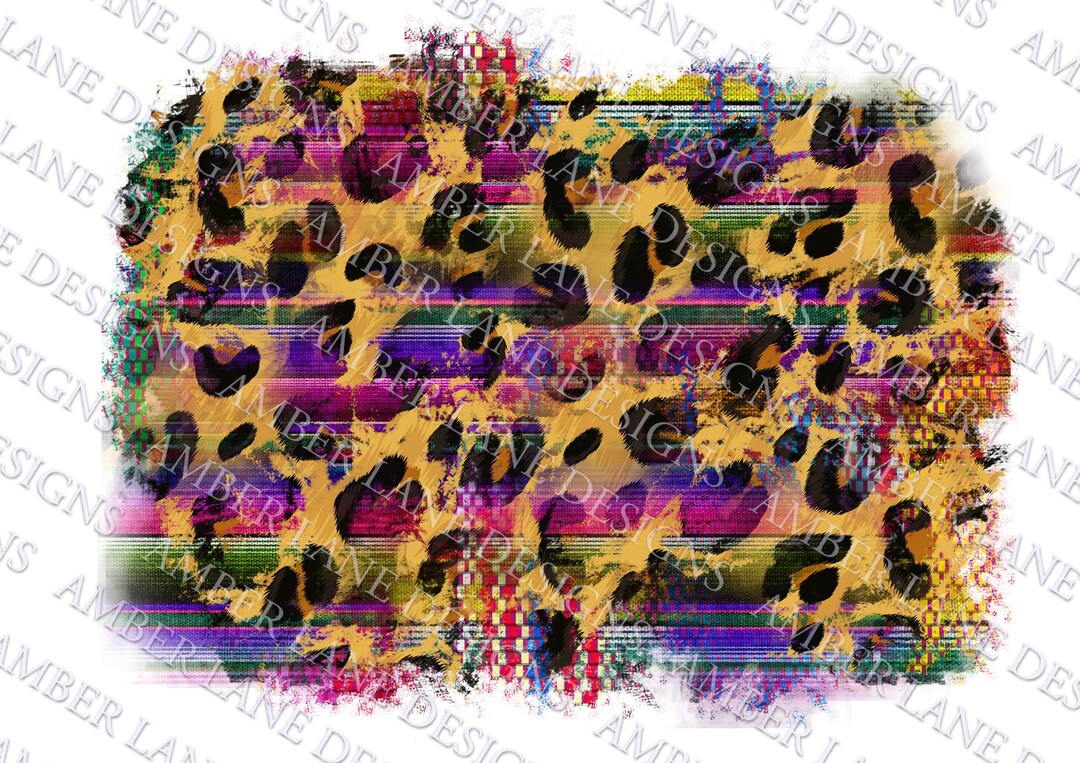 Distressed Serape and Leopard Background, Frame, Png File - Etsy