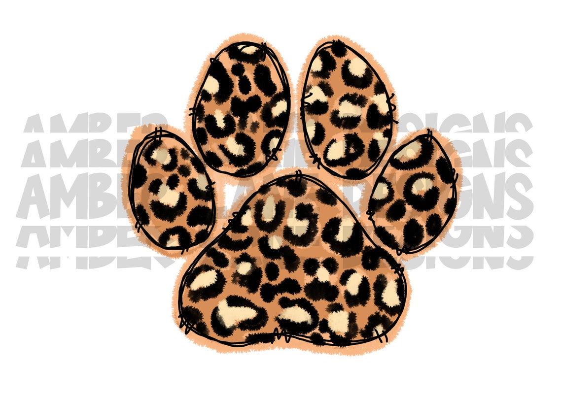 Pet Paw Print PNG Leopard Paw Print Png Sublimation Graphics - Etsy UK