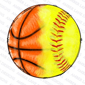 Half Softball Half Basketball Png - Etsy