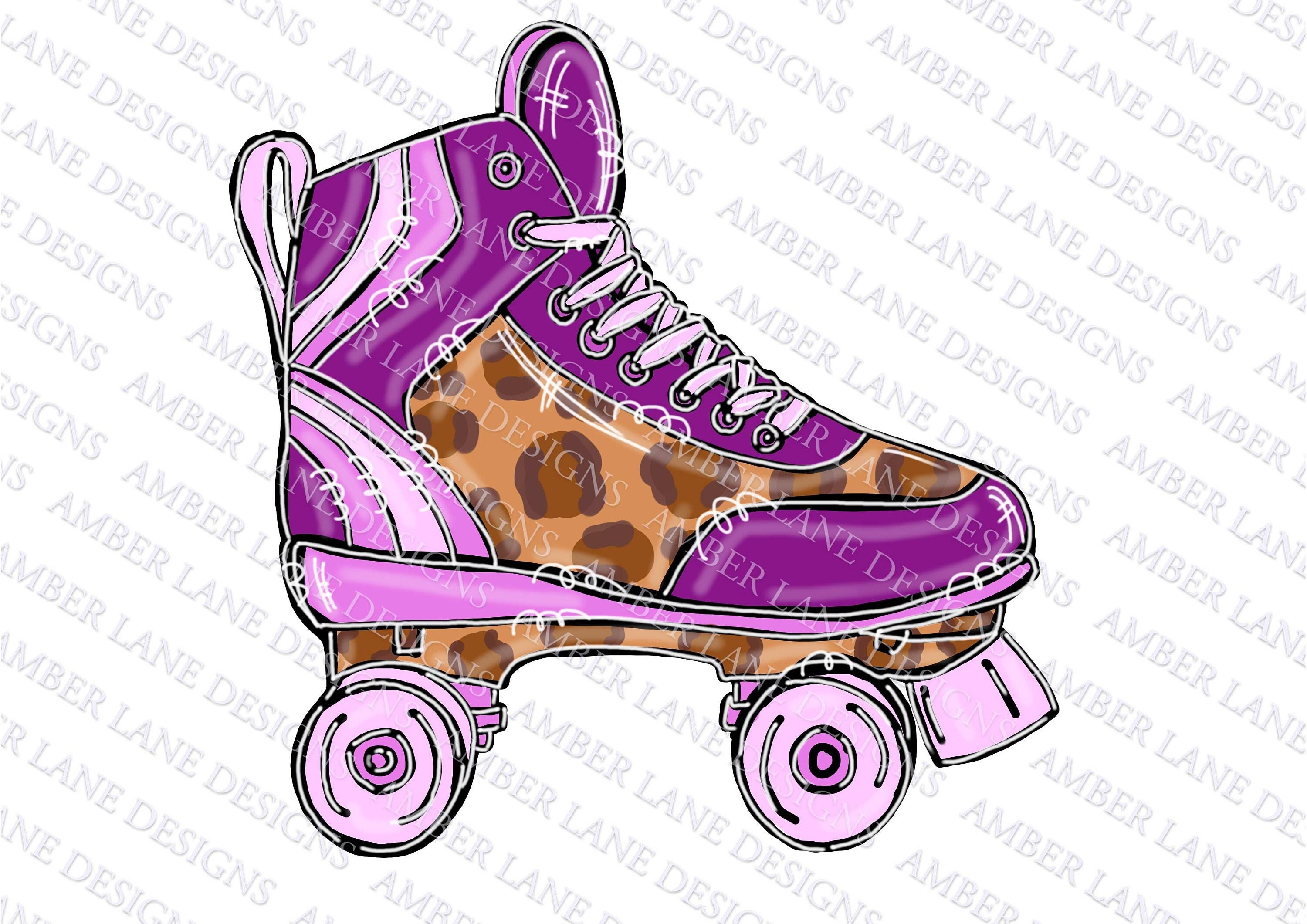 Purple Roller Skate Clip Art