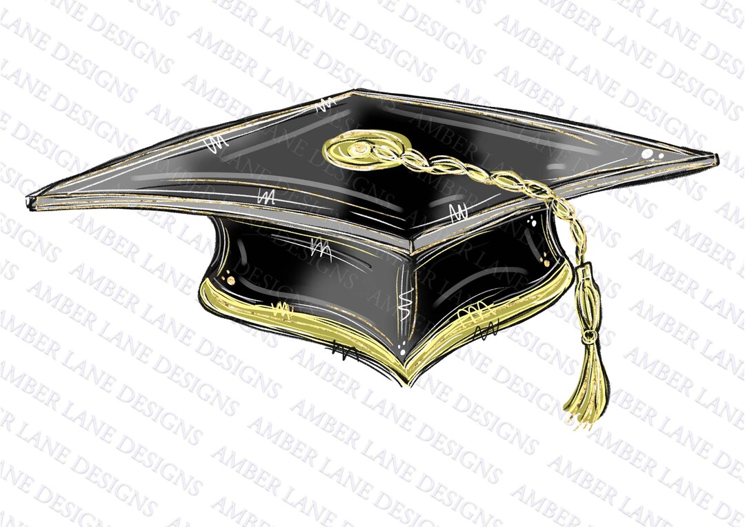 Gold Graduation Cap Class of 2023 Png - Etsy