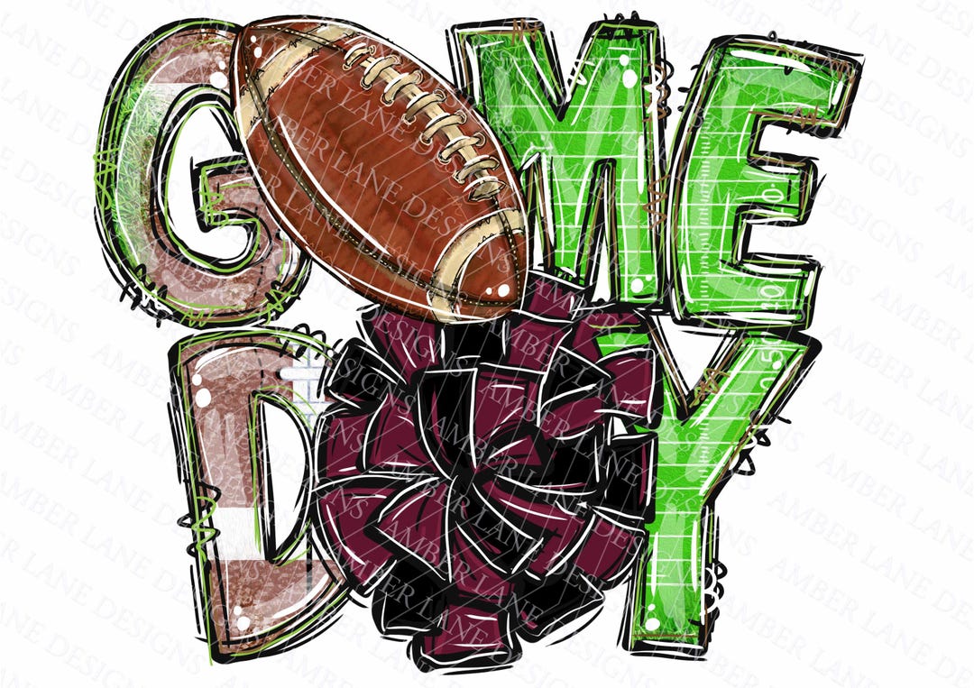 Game Day Football Cheerleader Pom Pom in Maroon and Black, Team Colors ...