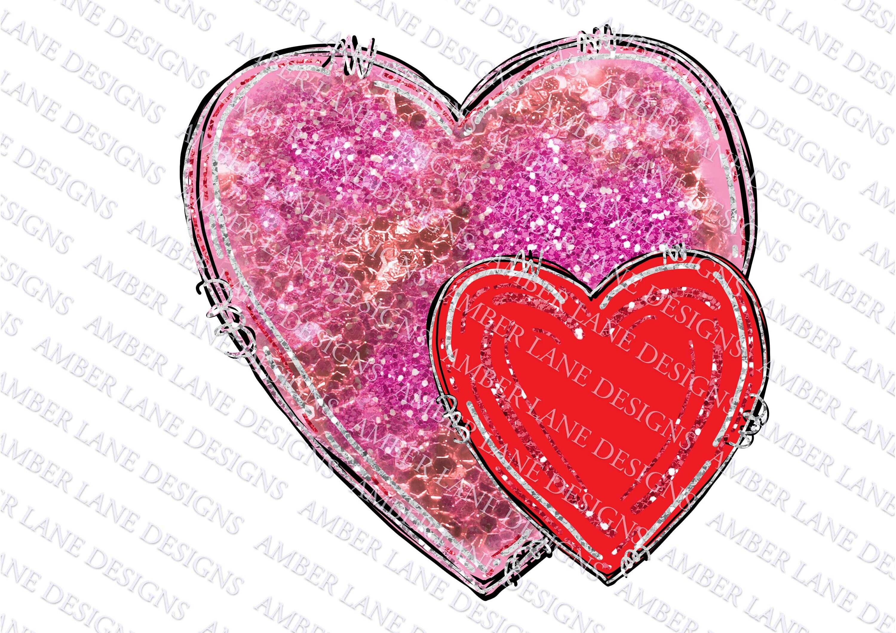 Pink Glitter Heart Png
