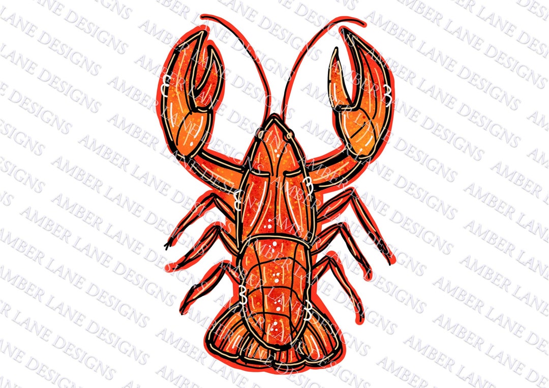 Mardi Gras Crawfish Doodle, Png File - Etsy