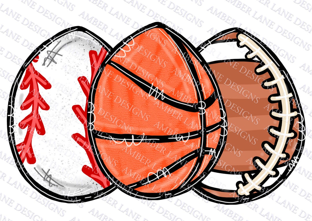 Sports Easter Eggs, Basketball, Baseball and American Football, Png ...