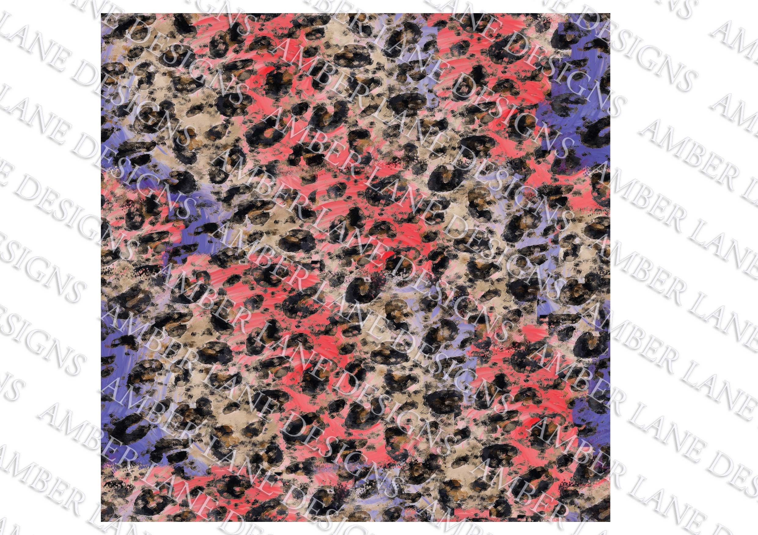Red White and Blue Cheetah Digital Paper - Etsy