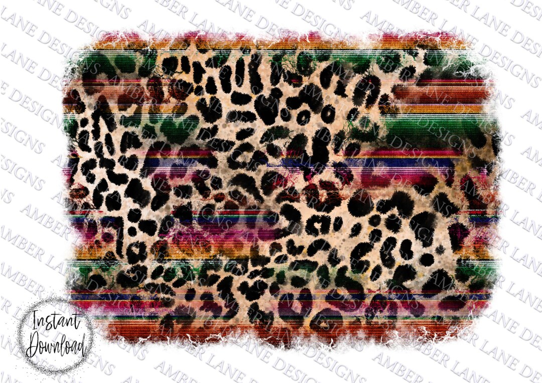 Serape and Leopard Background, Frame, Png File - Etsy