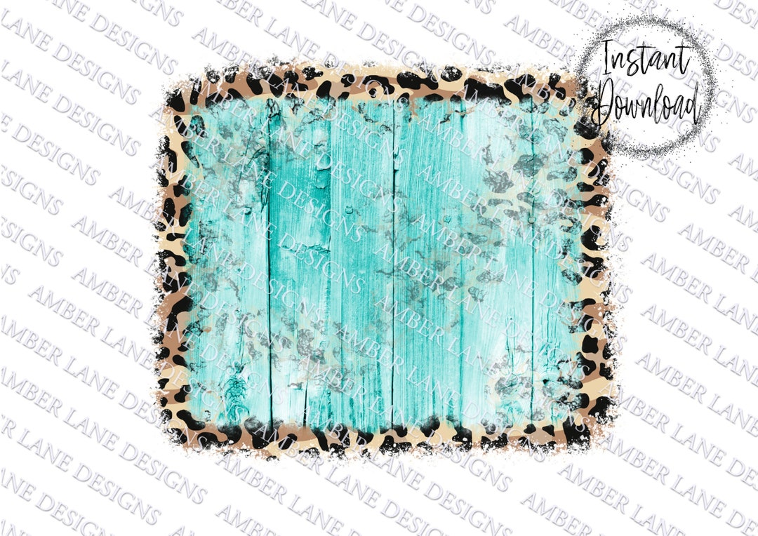 Leopard and Turquoise Frame, Backsplash , Scrapbooking, Background, 1 ...