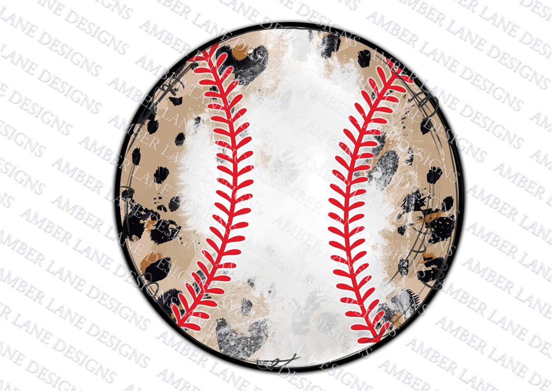 Baseball With Leopard PNG Design - Etsy