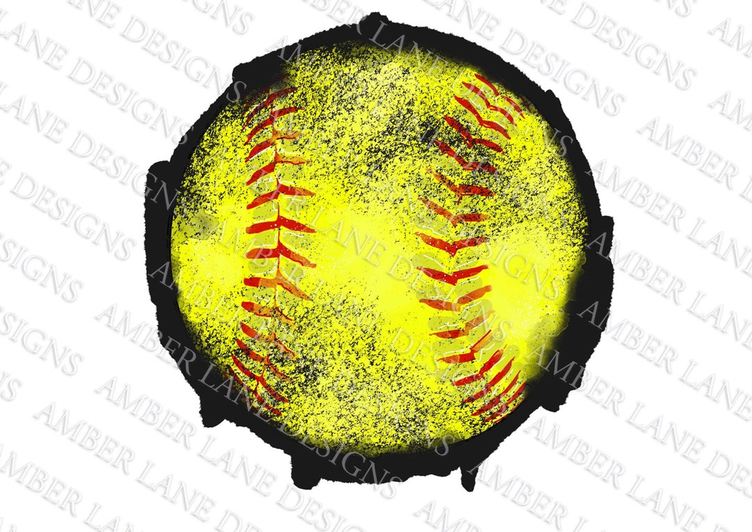 Softball Grunge Round Frame Png File Tumbler Wrap - Etsy