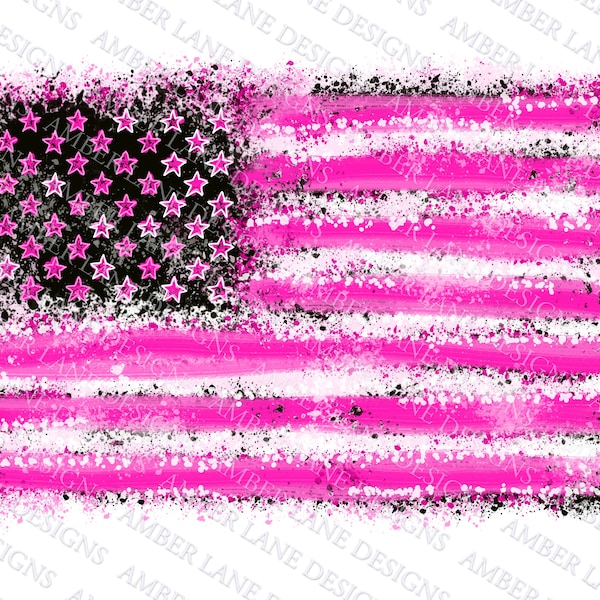Pink Custom American Flag - Etsy