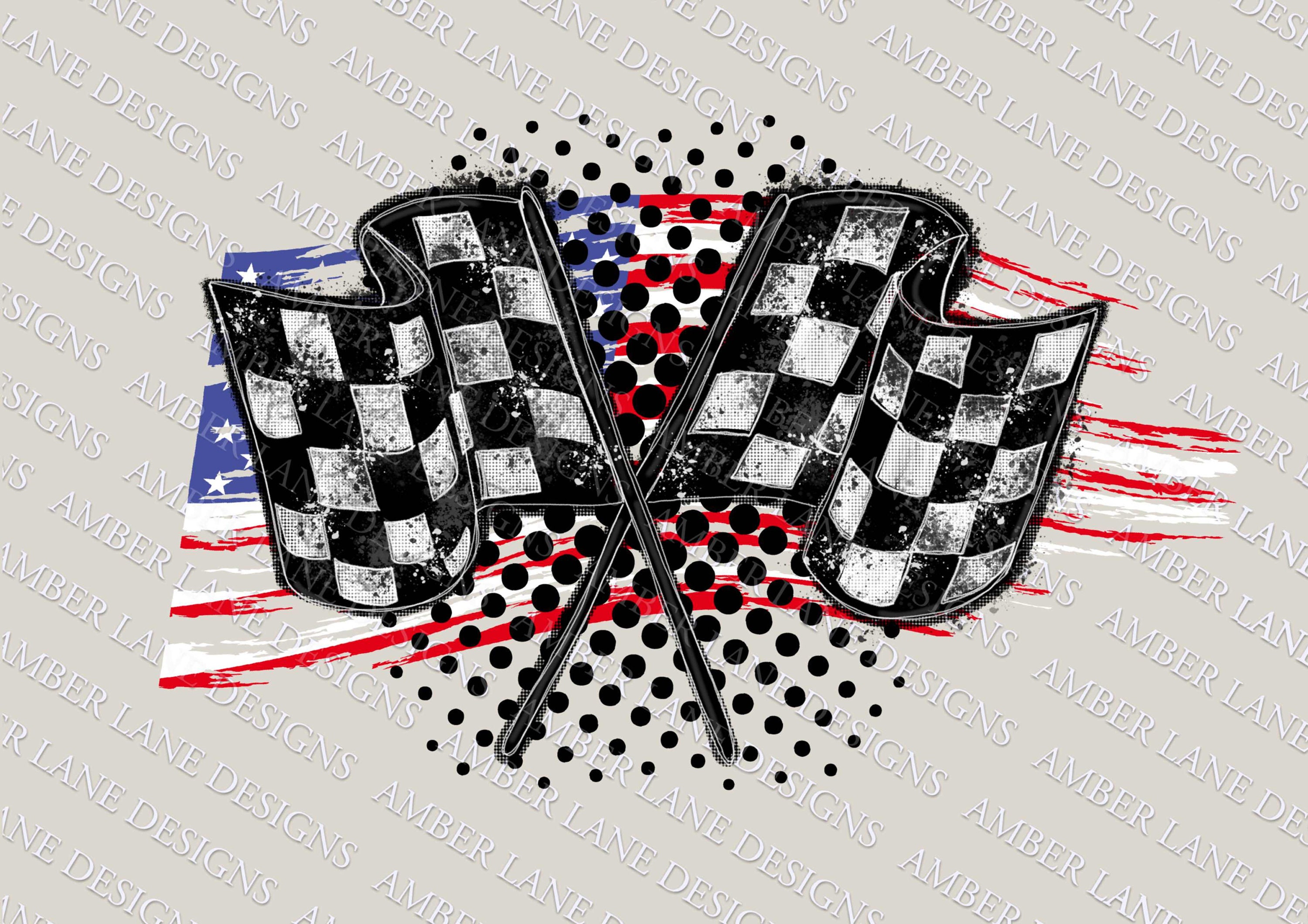 Racing Flags and USA Flag Background Splash PNG File - Etsy