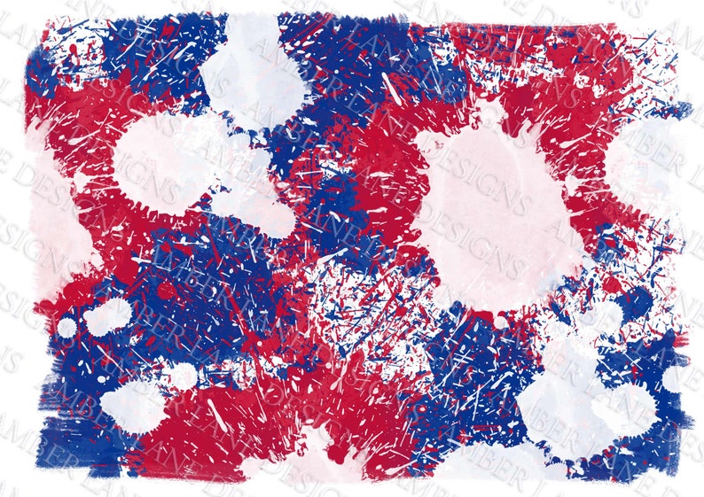 Red White and Blue Paint Splatter Patriotic Background - Etsy