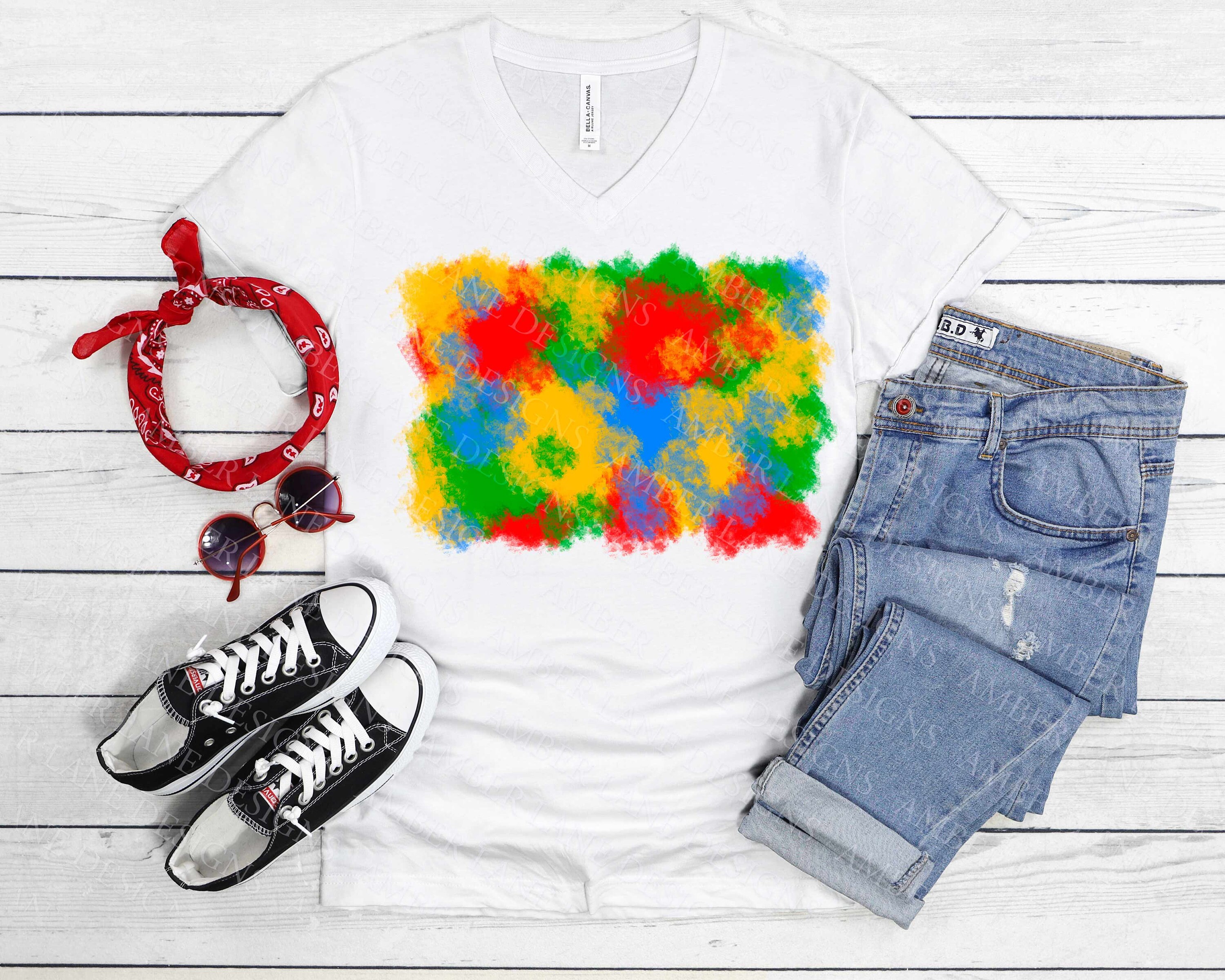 Autism Splash Frame Backgrounds Two Png Files - Etsy