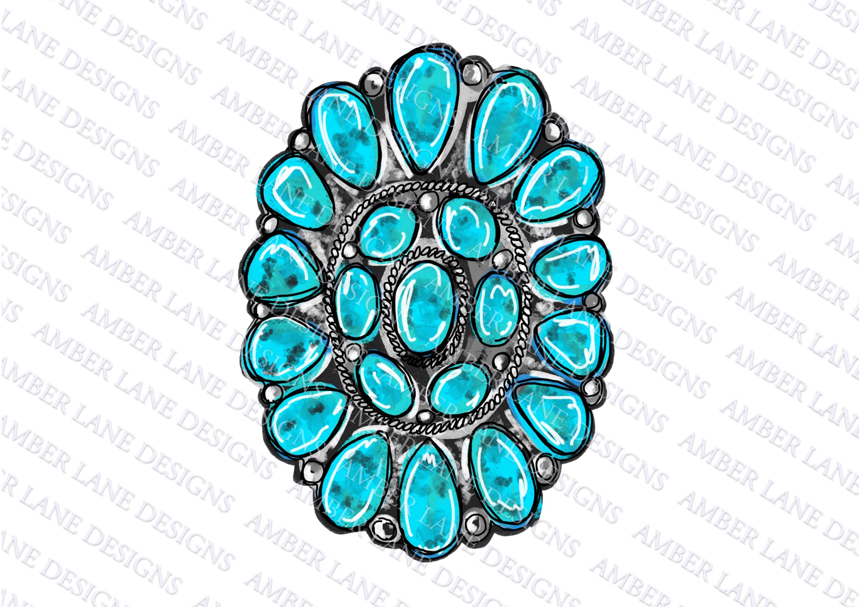 Turquoise Western Gem Stone Png File (file Only) - Etsy Canada