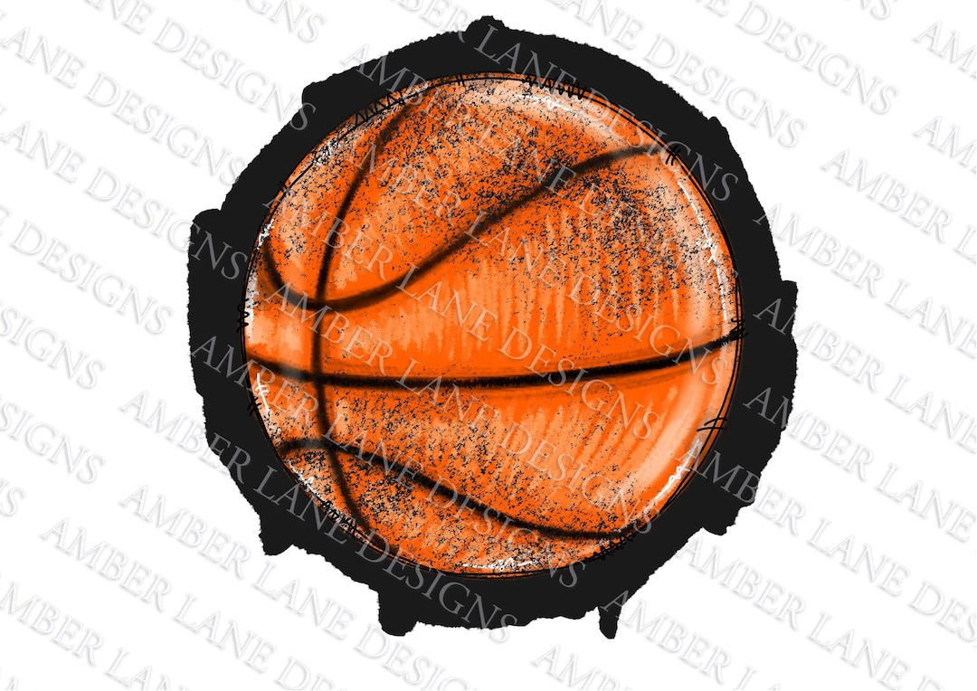Basketball Grunge Round Frame Png File - Etsy