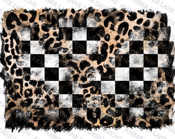 Leopard Checkered Flag Background PNG, Grunge Cheetah Background ...