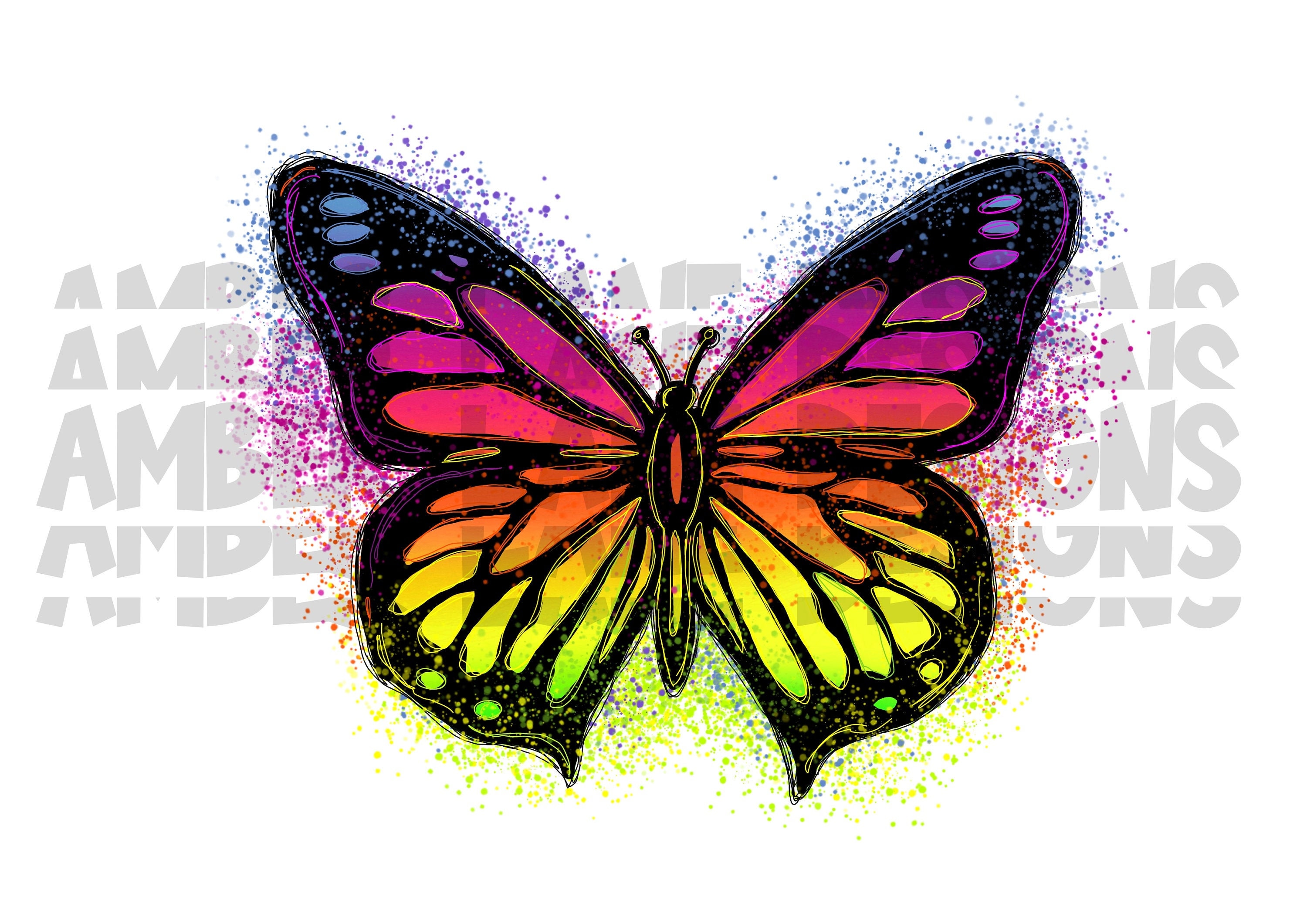 Rainbow Butterfly Png