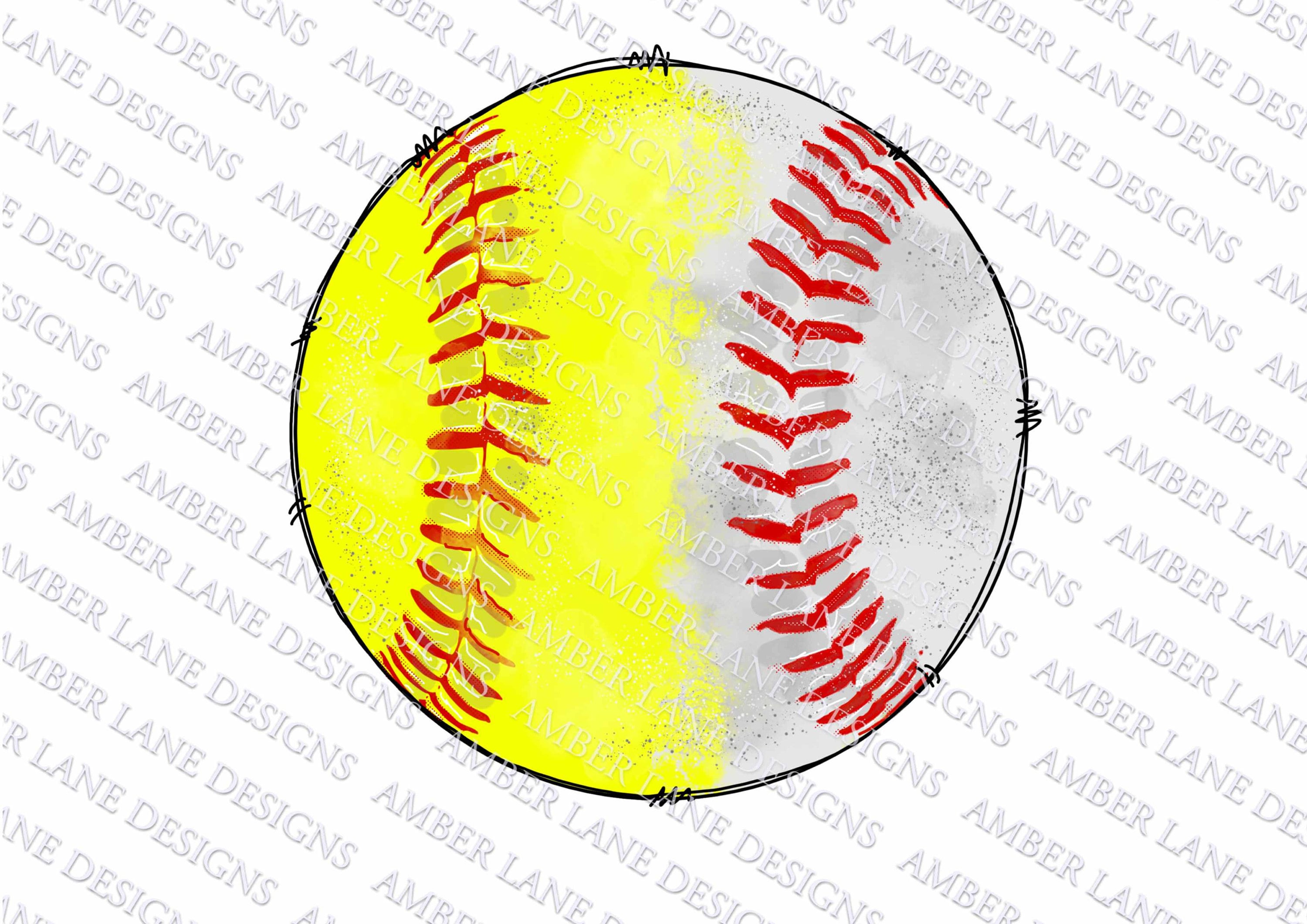 Half Baseball Vector Clipart