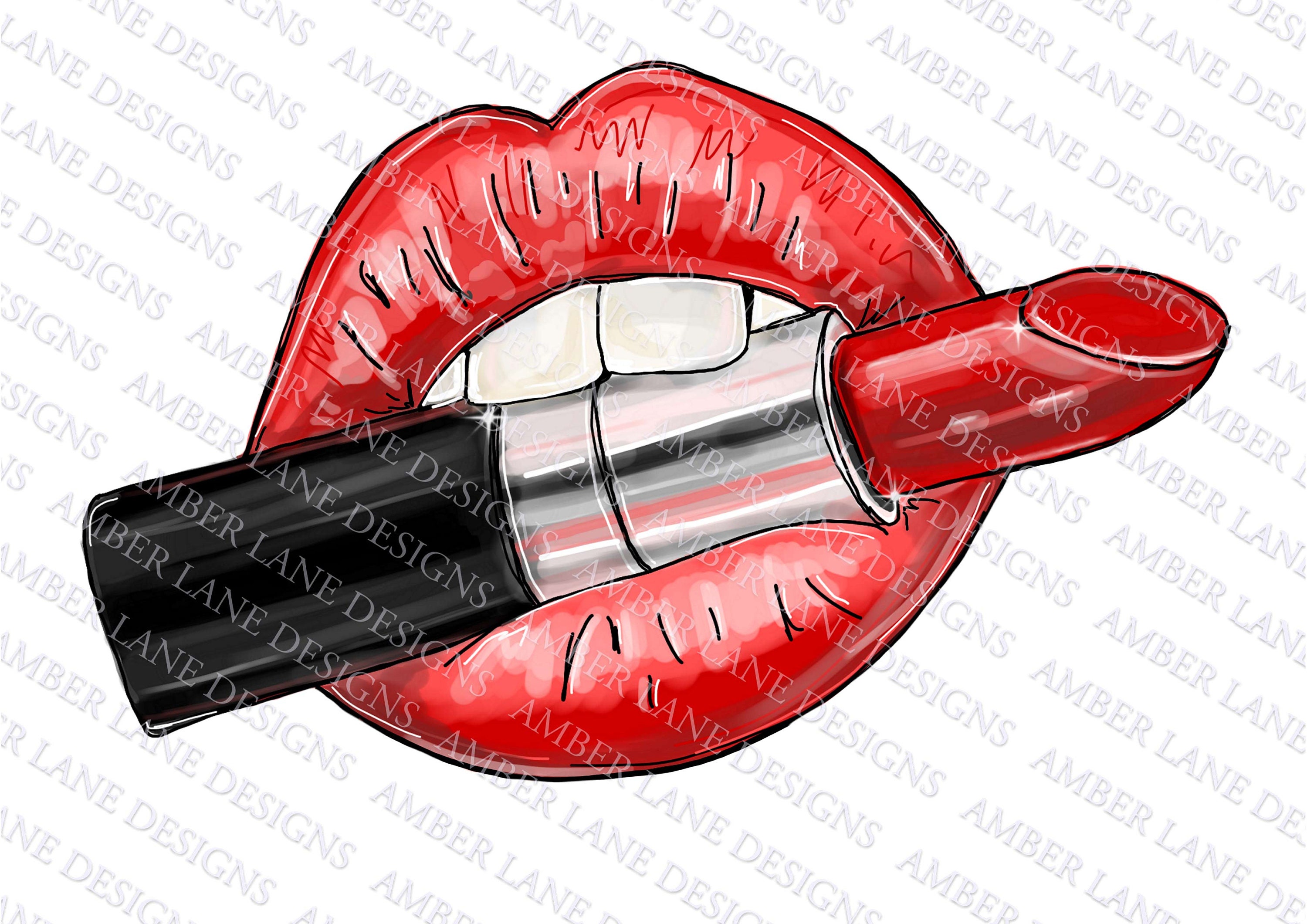 Lips Red Clipart Border