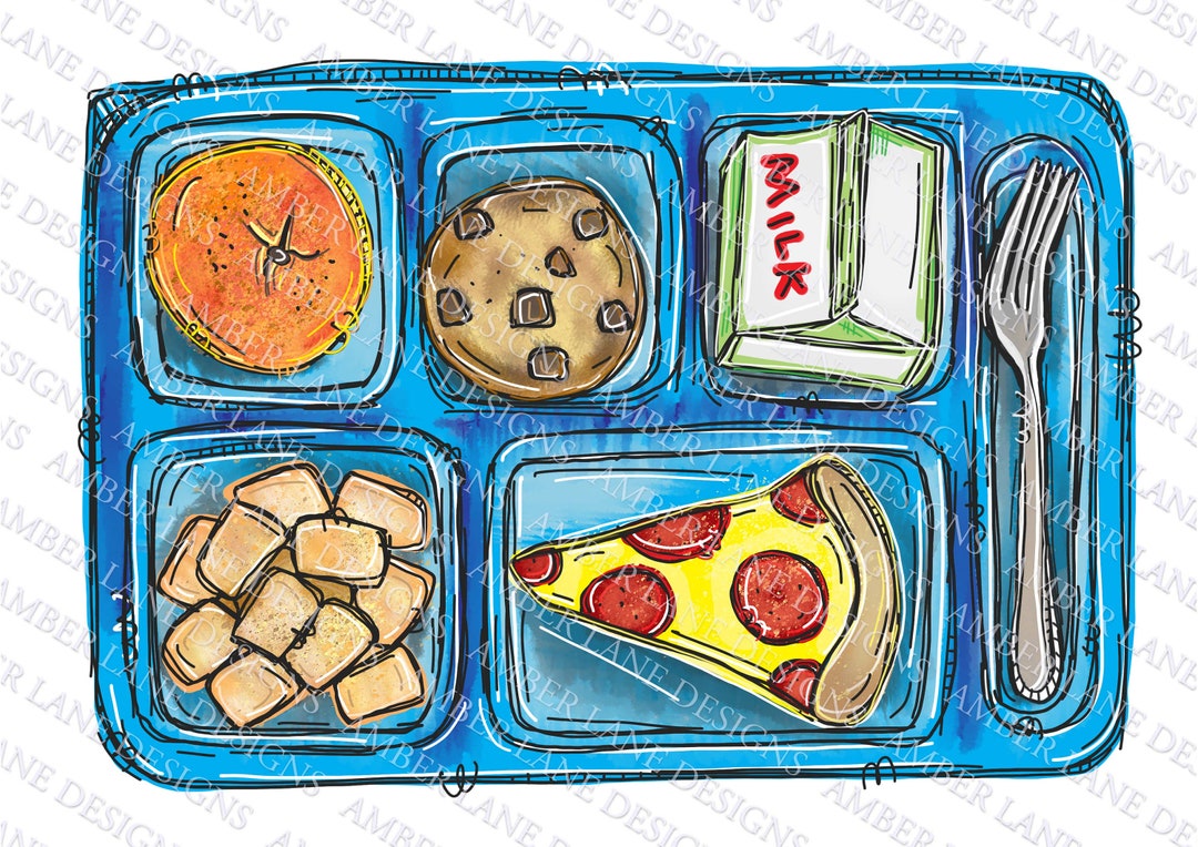 School Lunch Tray PNG Cafeteria, Back to School Sublimation Design - Etsy