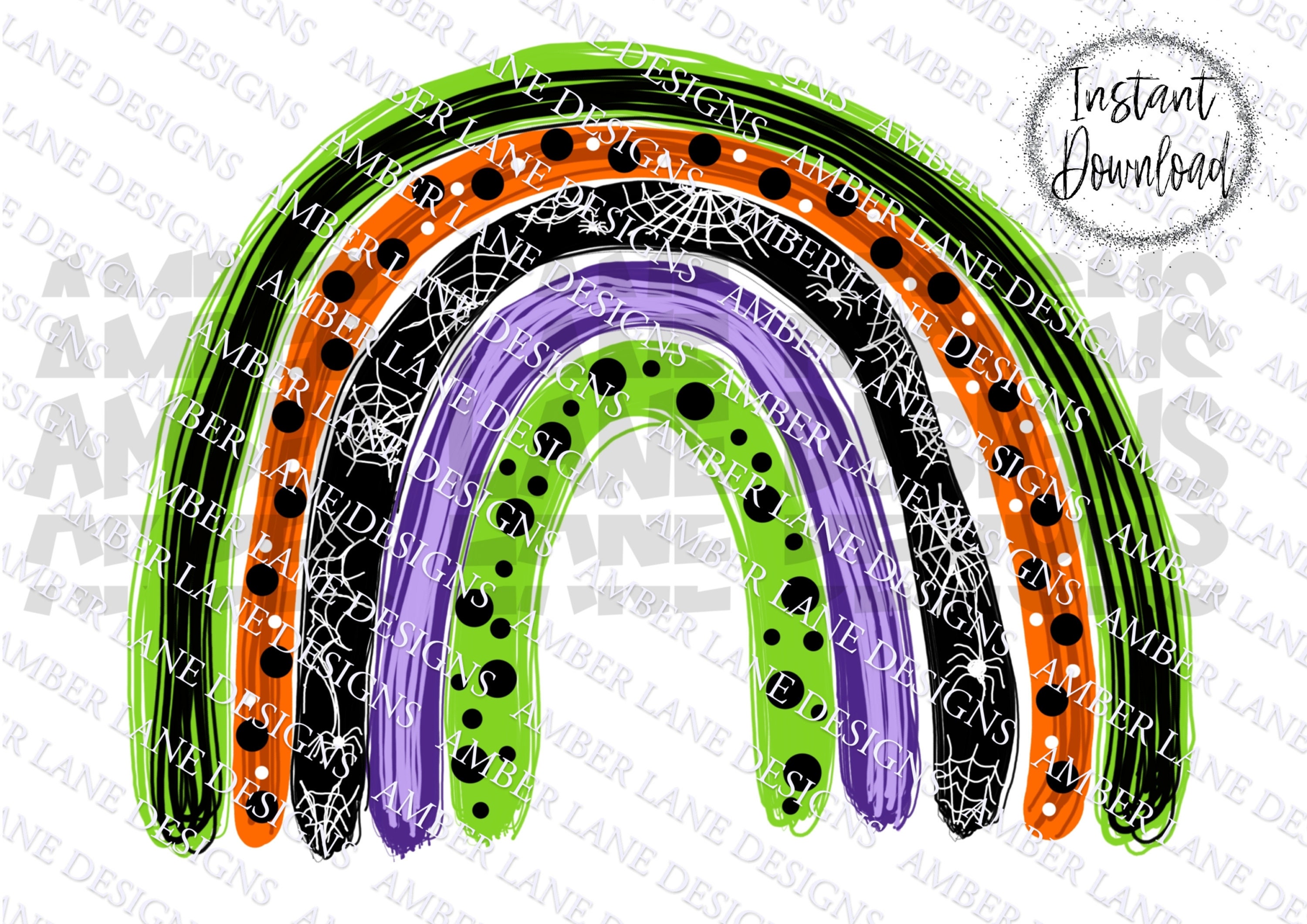 Halloween Spooky Rainbow With Spider Webs PNG File - Etsy UK