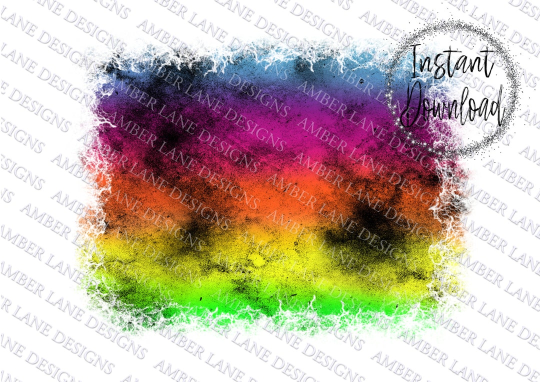 Rainbow Grunge Backsplash, Png File. - Etsy