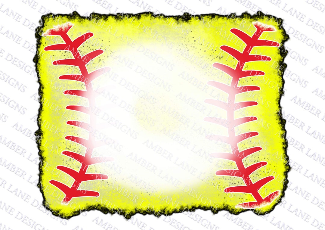 Softball Bleach Patch With Vintage Grunge Handwriting PNG Digital ...