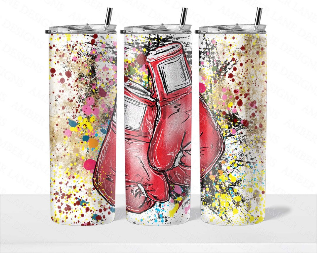 Boxing Gloves 20oz SKINNY TUMBLER Straight Wrap 1 Jpeg File - Etsy
