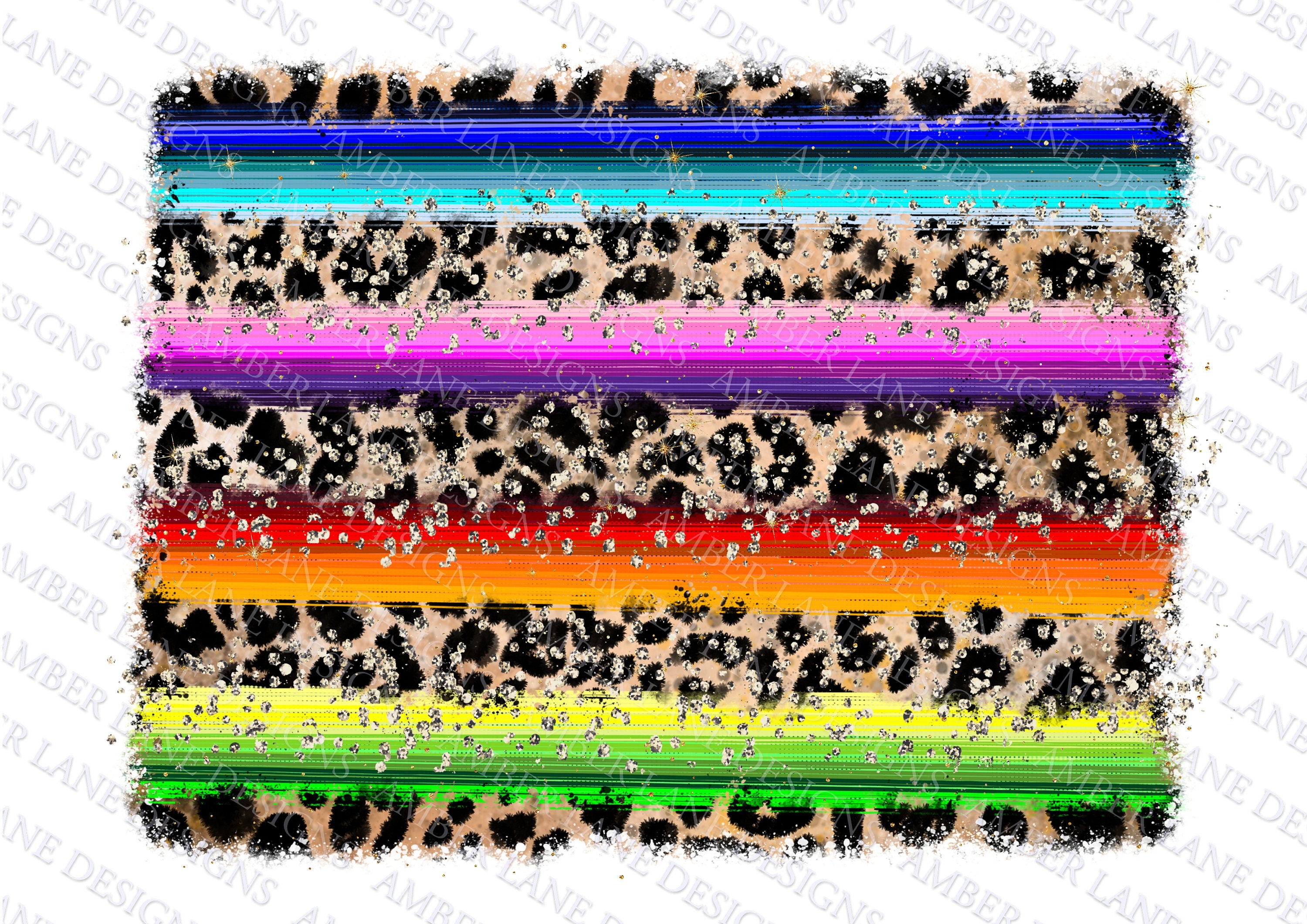 Serape and Leopard Backgrounds With and Without Glitter Two | Etsy
