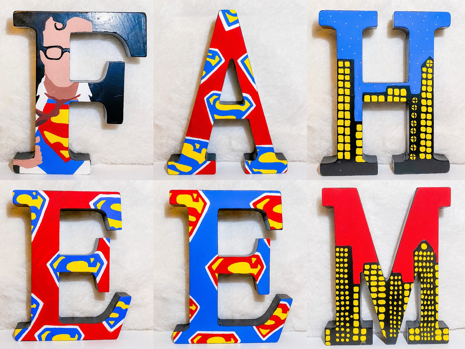 Marvel Letters Kids Superhero Letters Hand Painted Bedroom - Etsy
