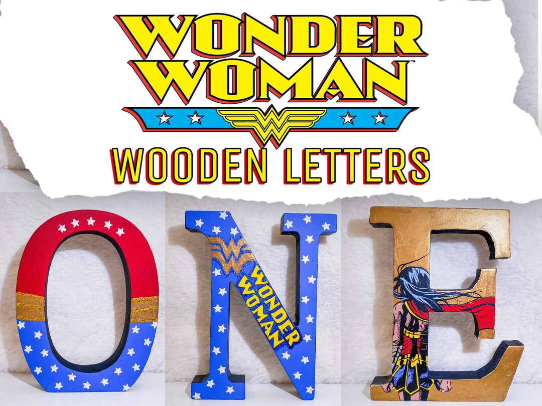Wonder Woman Letters | Kids Superhero Letters | Hand Painted Bedroom ...