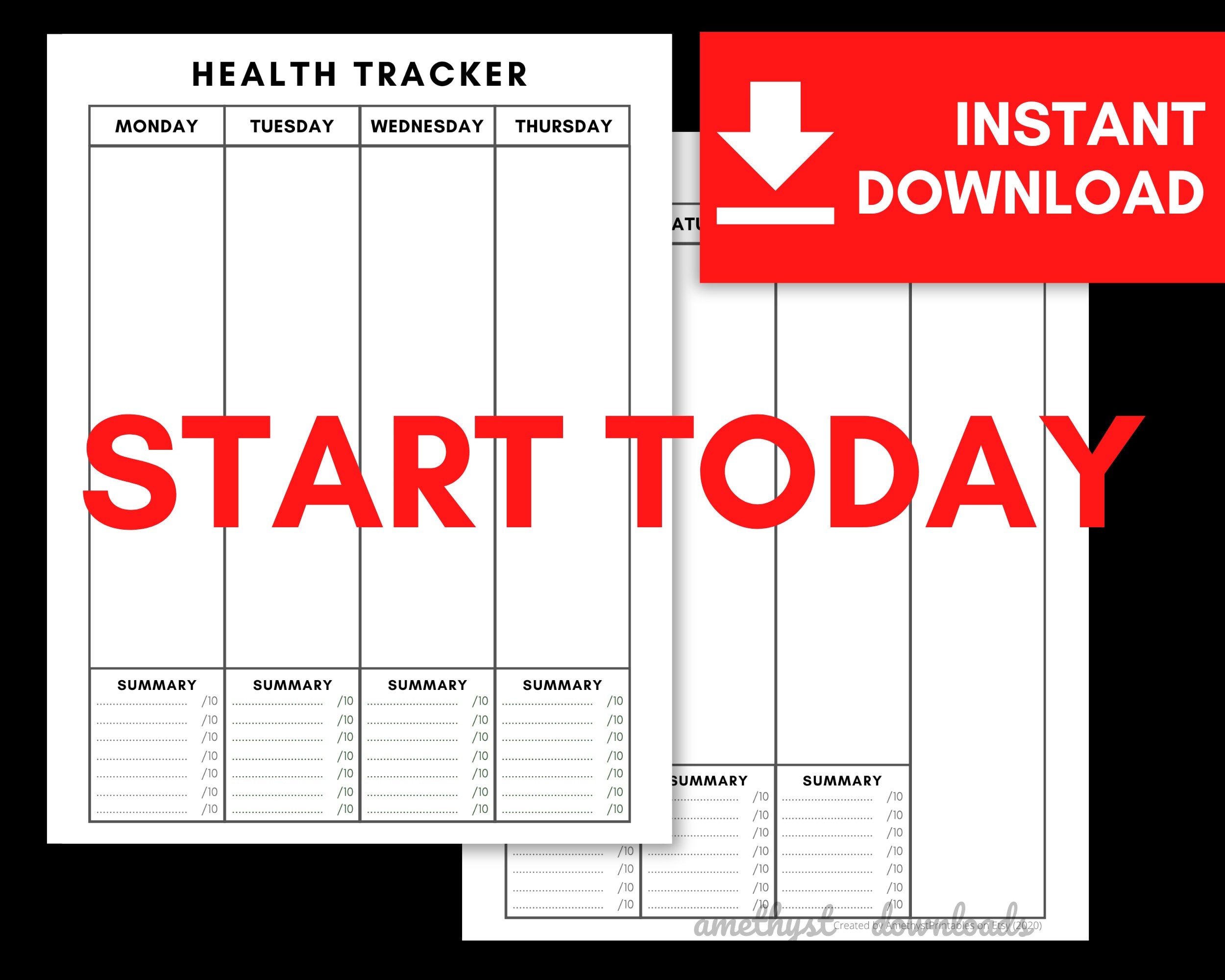 Health Tracker Printable for Chronic Illness, Disability & Spoonie ...