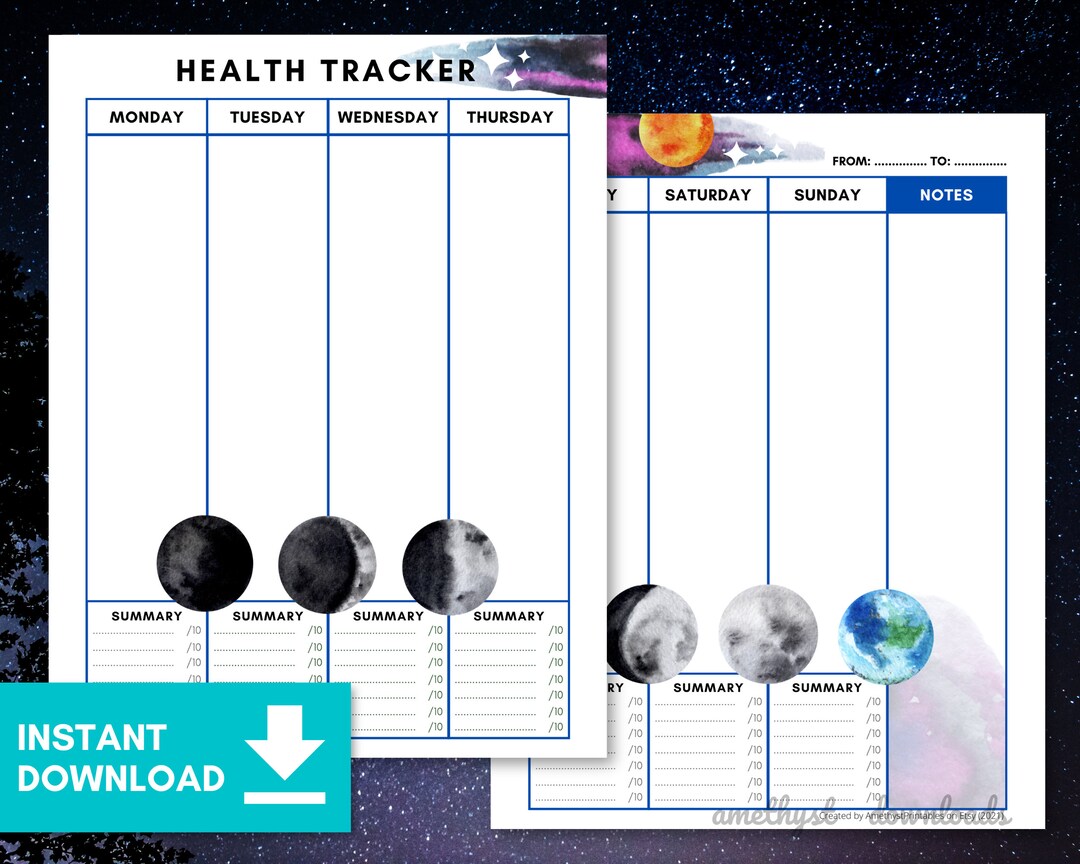 Health Tracker Printable for Chronic Illness, Disability & Spoonie ...