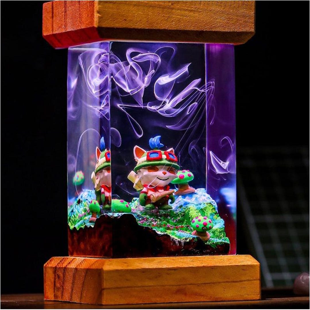 T.EEM.O From Lea.gue of Legen.ds Night Lamp Anime Epoxy Lamp Handmade ...