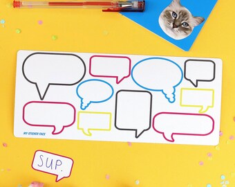 "speech Bubble Stickers" - Etsy