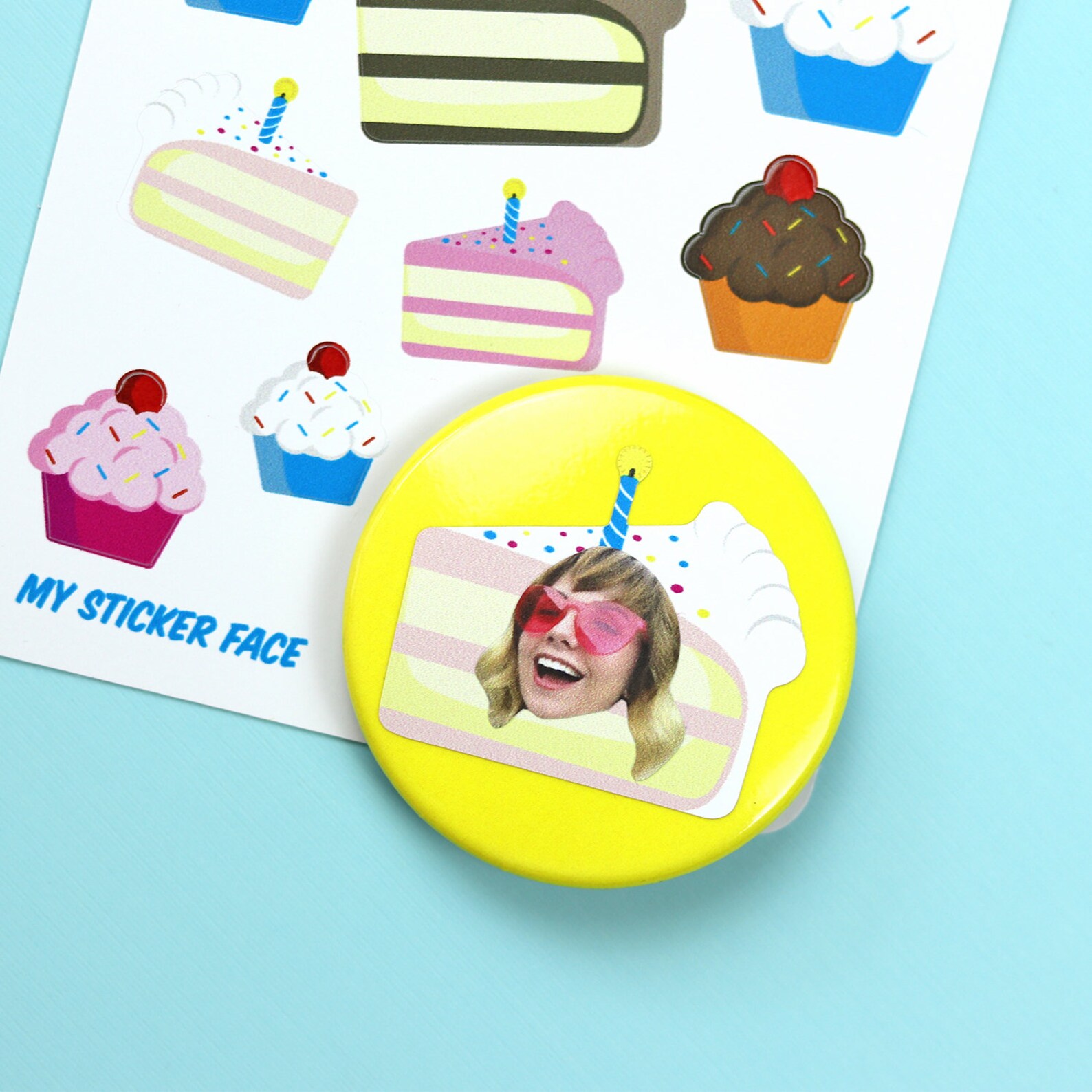 Birthday Stickers Vinyl Birthday Hat Stickers Cake | Etsy